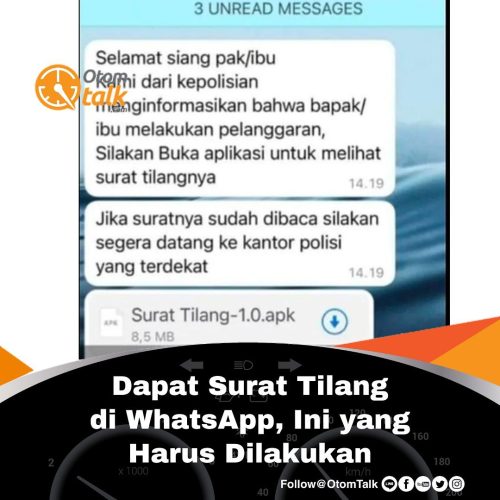 Dapat Surat Tilang di WhatsApp, Ini yang Harus Dilakukan Modus – Otom Talk